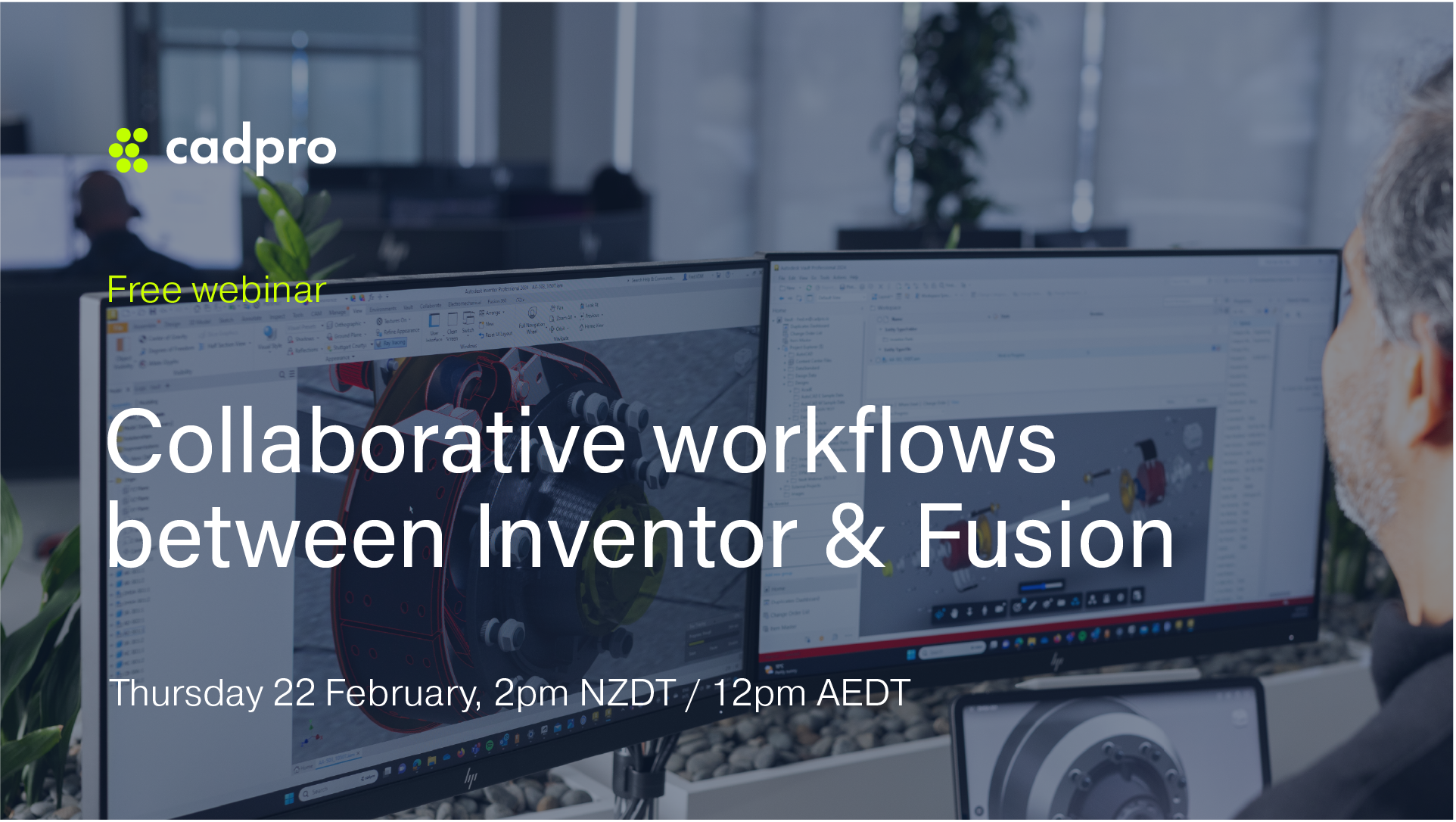 Register for free webinar | Collaborative workflows between Inventor & Fusion